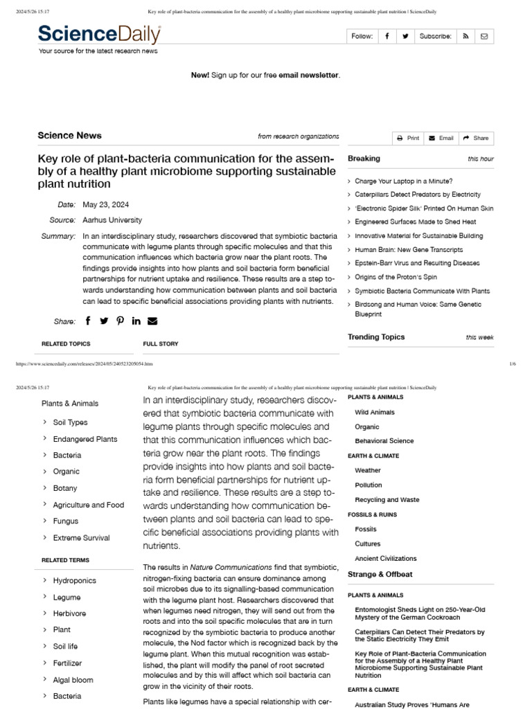 Key Role of Plant-Bacteria Communication For The Assembly of A Healthy ... Key Role of Plant-Bacteria Communication For The Assembly of A Healthy ...