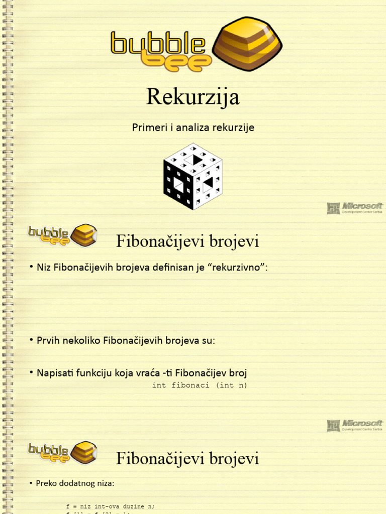Lekcija 2 - Primeri I Analiza Rekurzija | PDF