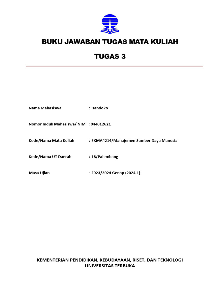 TMK 3 Manajemen Sumber Daya Manusia | PDF