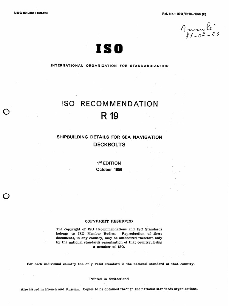ISO R 00019-1956 scan | PDF