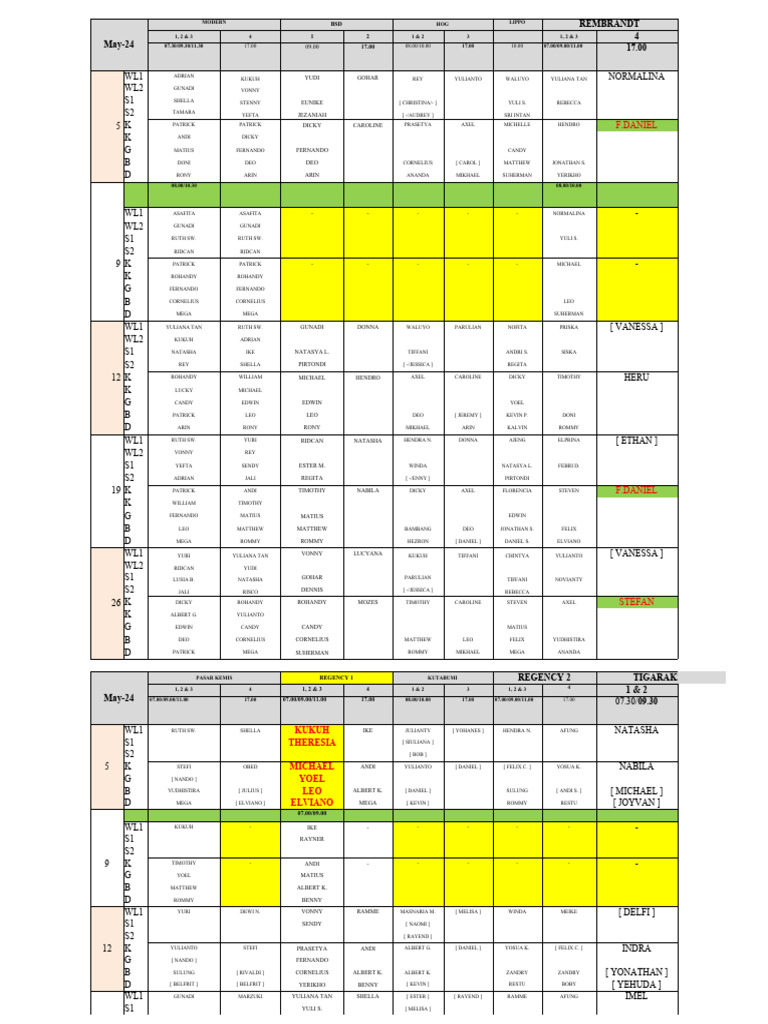 Jadwal 202405 | PDF