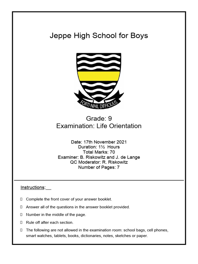 GR 9 Final Exam 2021 | PDF | Taxes | Violence