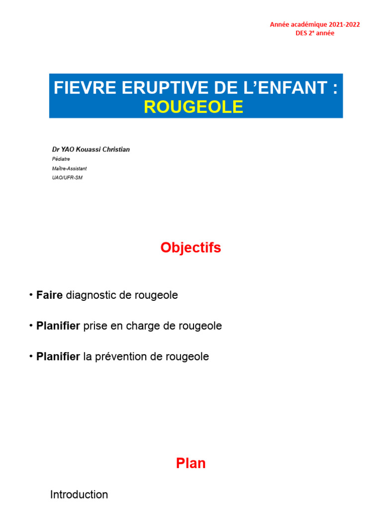 Diagnostic et traitement de la rougeole | PDF | Rougeole | Immunologie