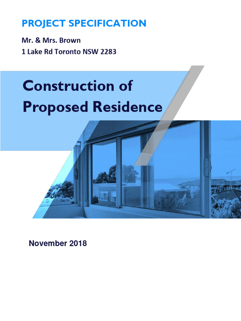 Construction Specs for Builders | PDF | Framing (Construction) | Brick