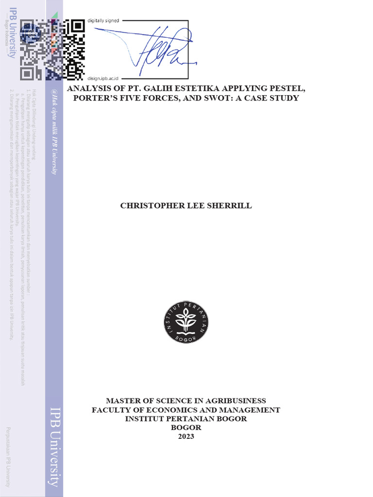 Christopher Sherrill (H351198081) | PDF | Strategic Management | Swot ...