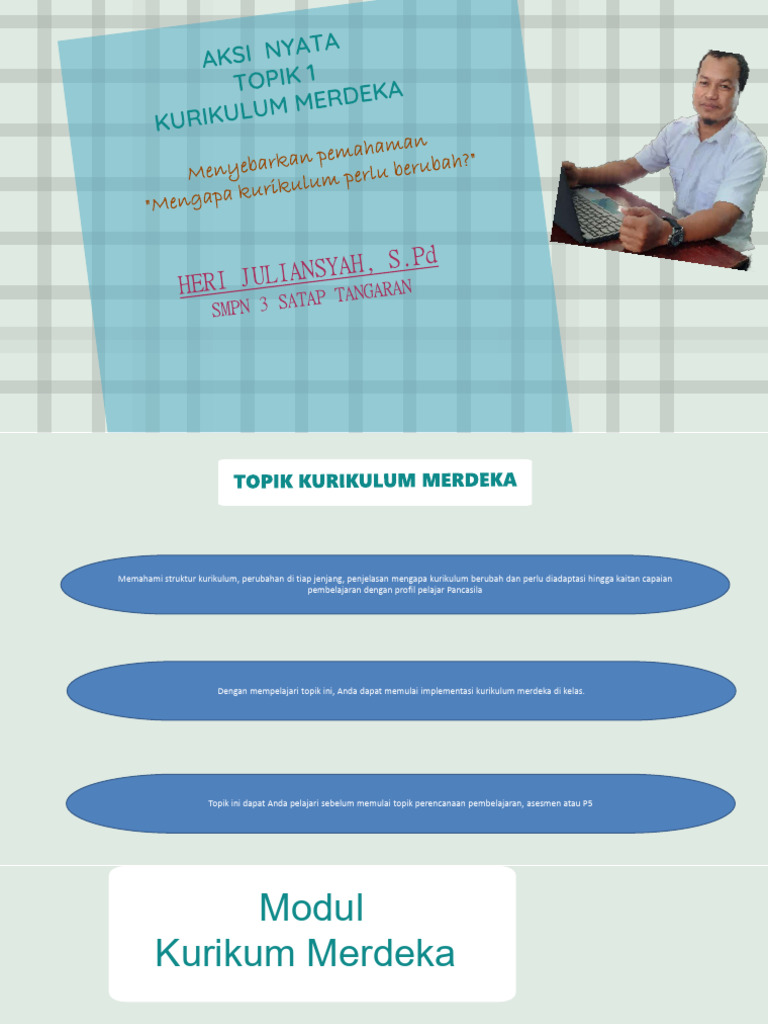 HERI JULIANSYAH, S.PD - AKSI NYATA TOPIK 1 KURIKULUM MERDEKA | PDF