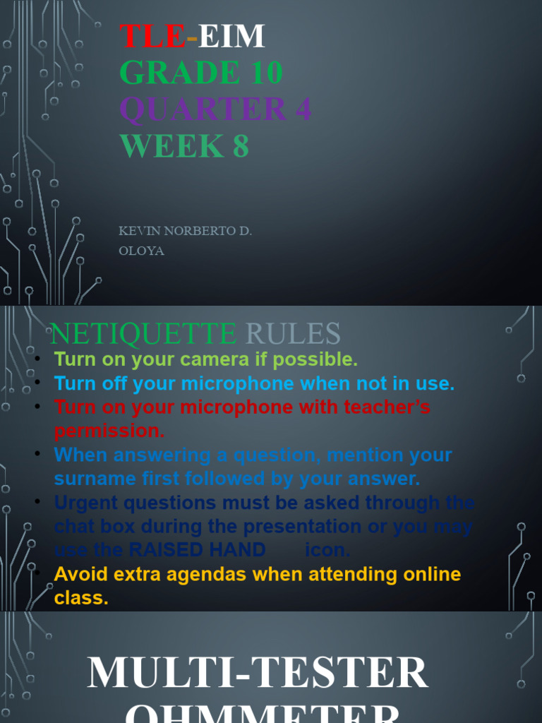 Lesson 6 Multi Tester Resistance Reading | PDF