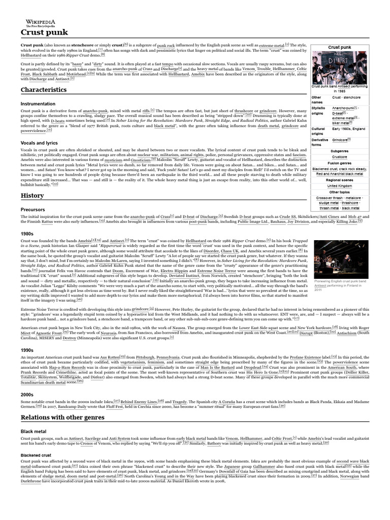 Crust punk - All About it! | PDF | Punk Rock | Rock Music