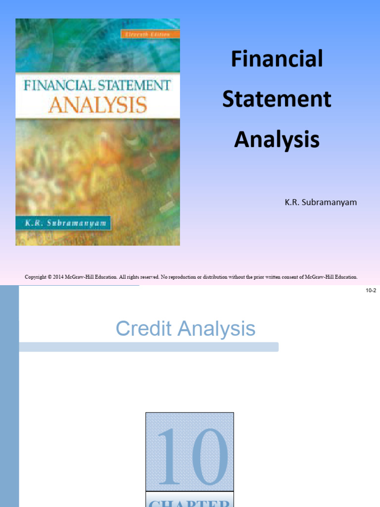 CH 10 Credit Analysis | PDF | Working Capital | Capital Structure