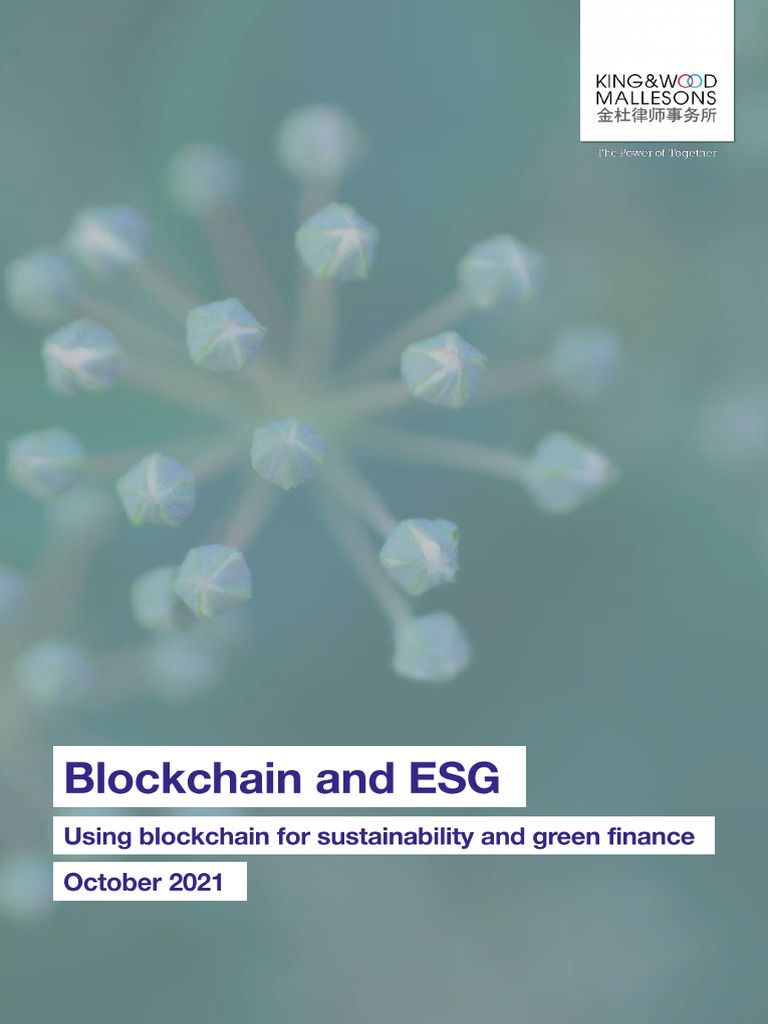 Blockchain and Esg Blockchain For Sustainability and Green Finance ...