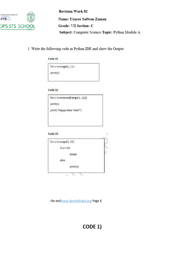 RW 02 (Practical) | PDF