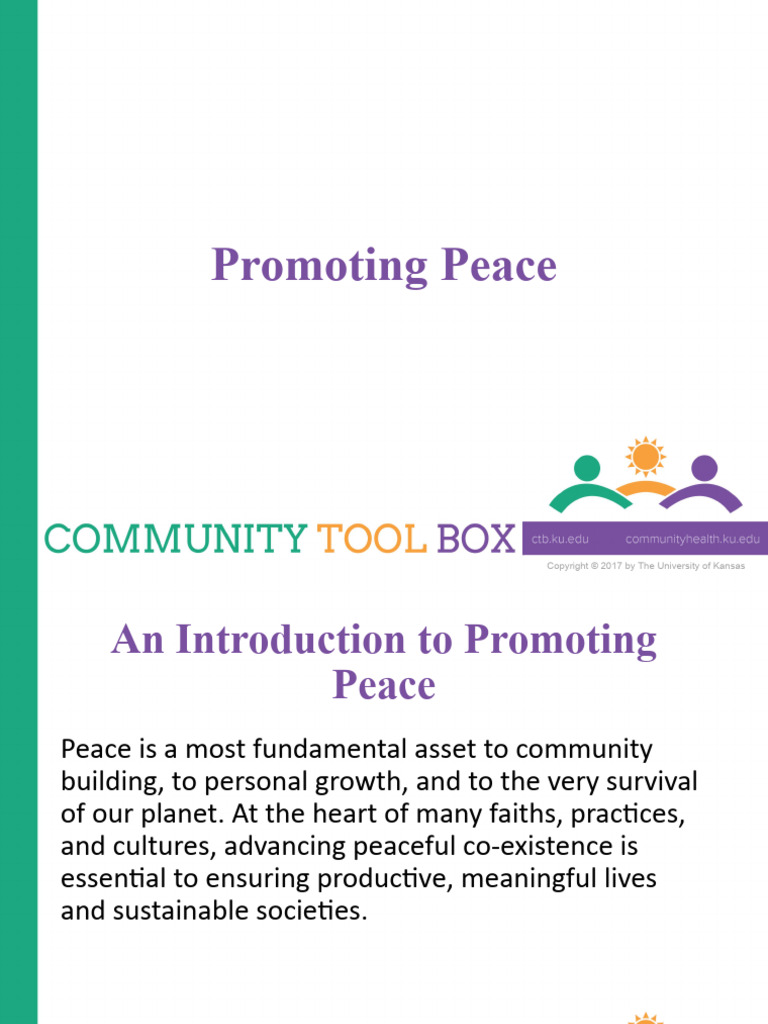 Promoting Peace | PDF | Peace | Conflict Resolution