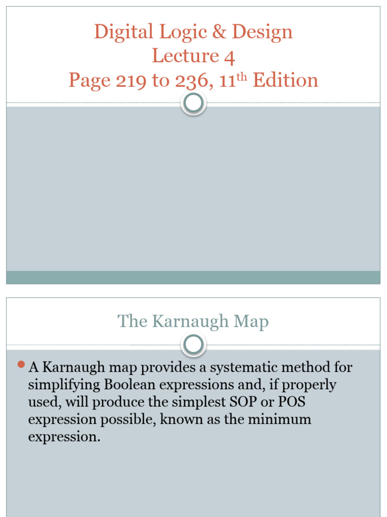 Lecture#4 | PDF | Boolean Algebra | Teaching Mathematics