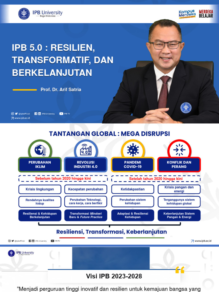 Visi IPB 2023-2028: Transformasi Berkelanjutan | PDF
