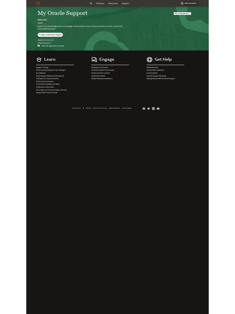 Oracle Support Resources and Access | PDF