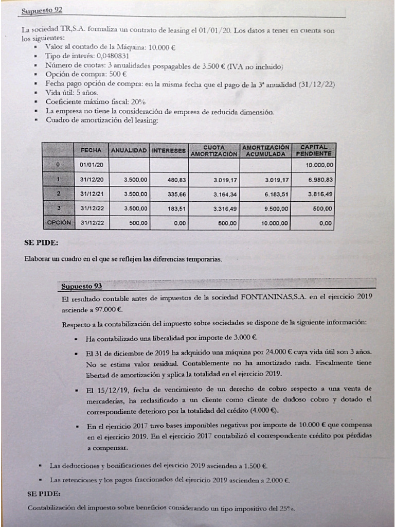 Contabilidad. Ejerc IS | PDF