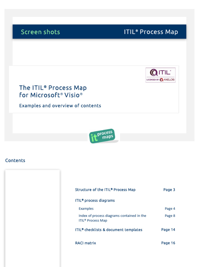 Screenshots Itil Process Map Visio | PDF | Computing | Information Science