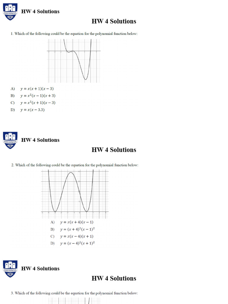 Homework 4 Solutions | PDF
