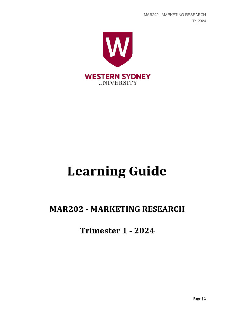 Marketing Research - LG - 2024 - T1 | PDF | Marketing Research | Apa Style