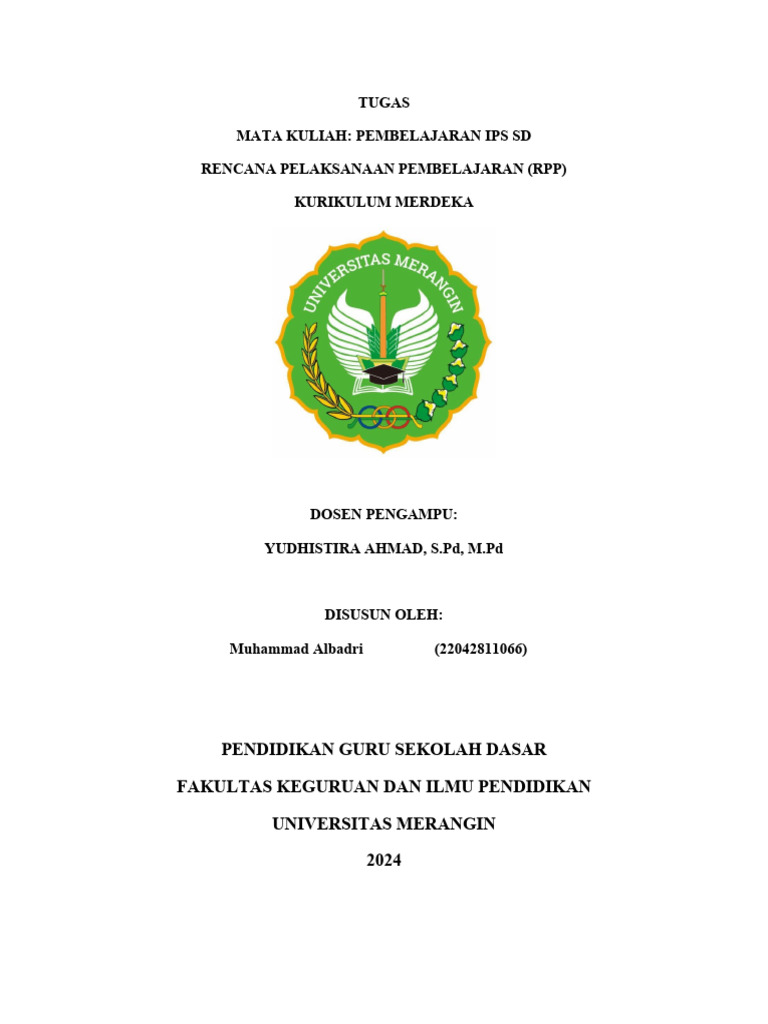 RPP - Muhammad Albadri - Kurikulum Merdeka | PDF