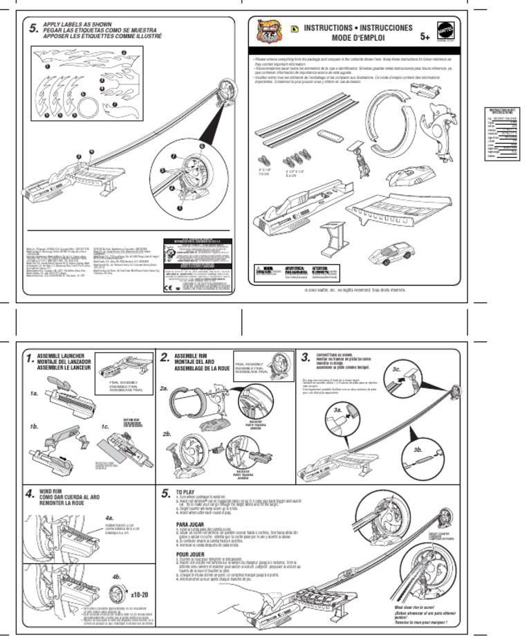 Hot Wheels B2844 Super Challenge - The Street Breed Race Track | PDF ...