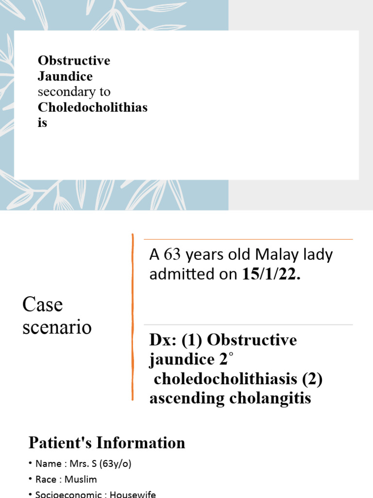 Group Presentation Obstructive Jaundice | PDF | Clinical Medicine ...