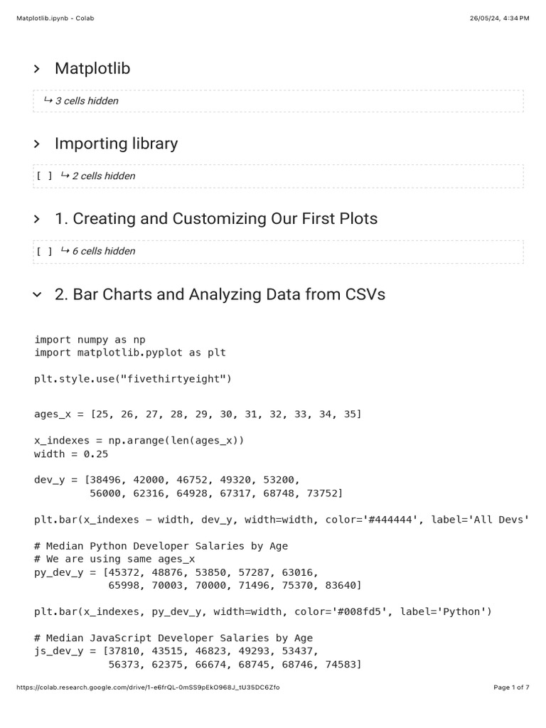 Matplotlib | PDF | Software Engineering | Computing Matplotlib | PDF | Software Engineering | Computing