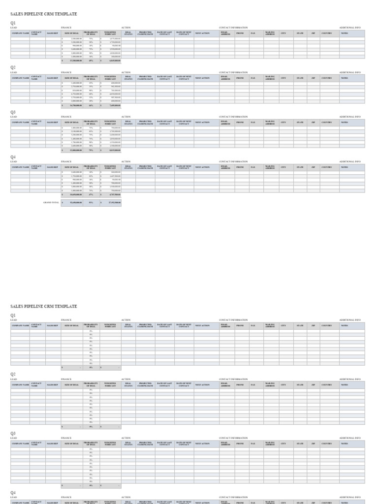Sales Pipeline Lead Tracker | PDF