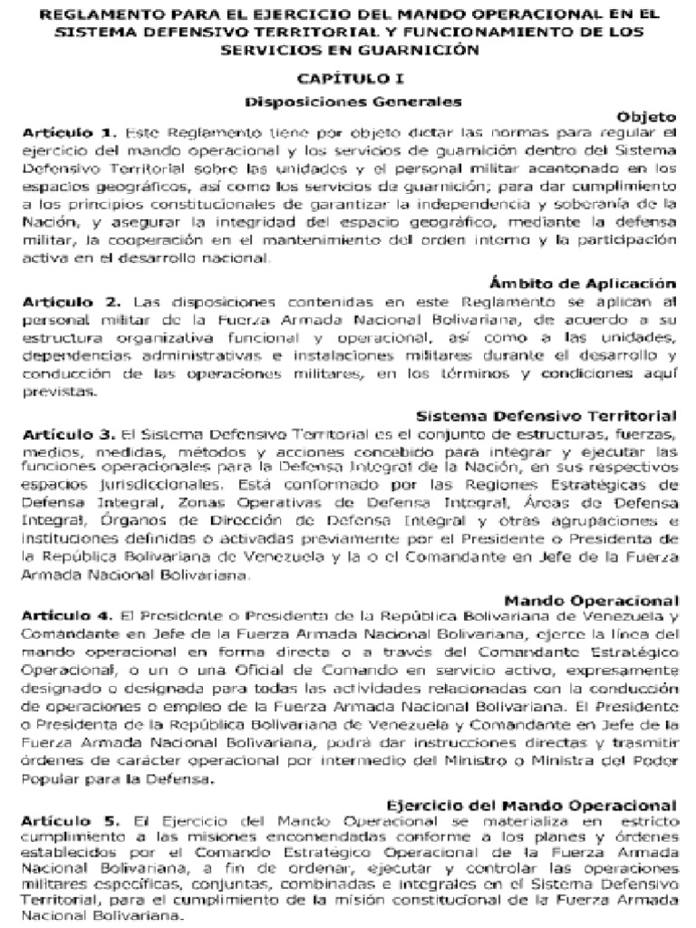 Reglamento de Mando Operacional | PDF
