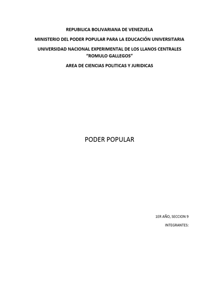 Evolución del Poder Popular en Venezuela | PDF | Democracia ...