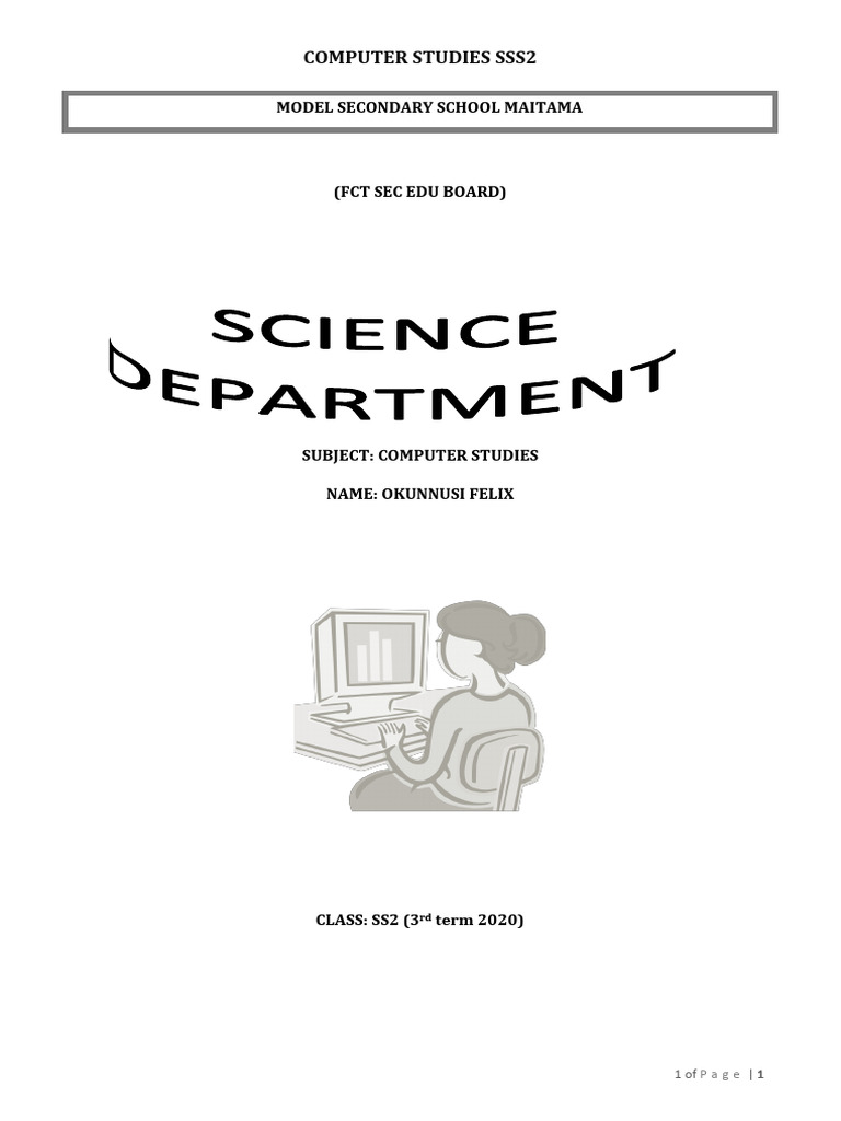 SS2 Third Term | PDF | Algorithms | Computer Program