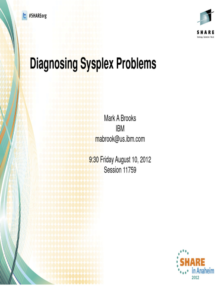 Sysplex Diagnosis Handout Slides | PDF | Computer Architecture | Computing