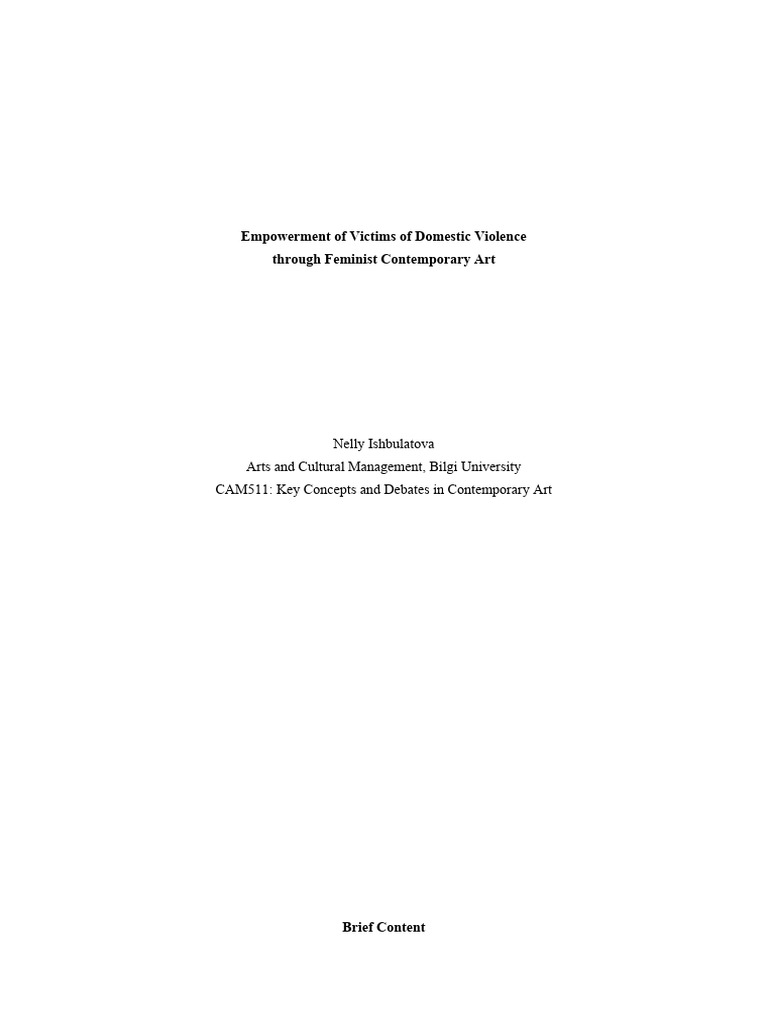 Empowerment of Victims of Domestic Violence | PDF | Domestic Violence ...