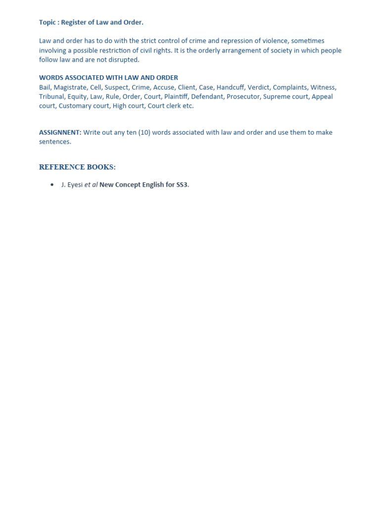 Register of Law and Order | PDF | Social Science | Philosophy