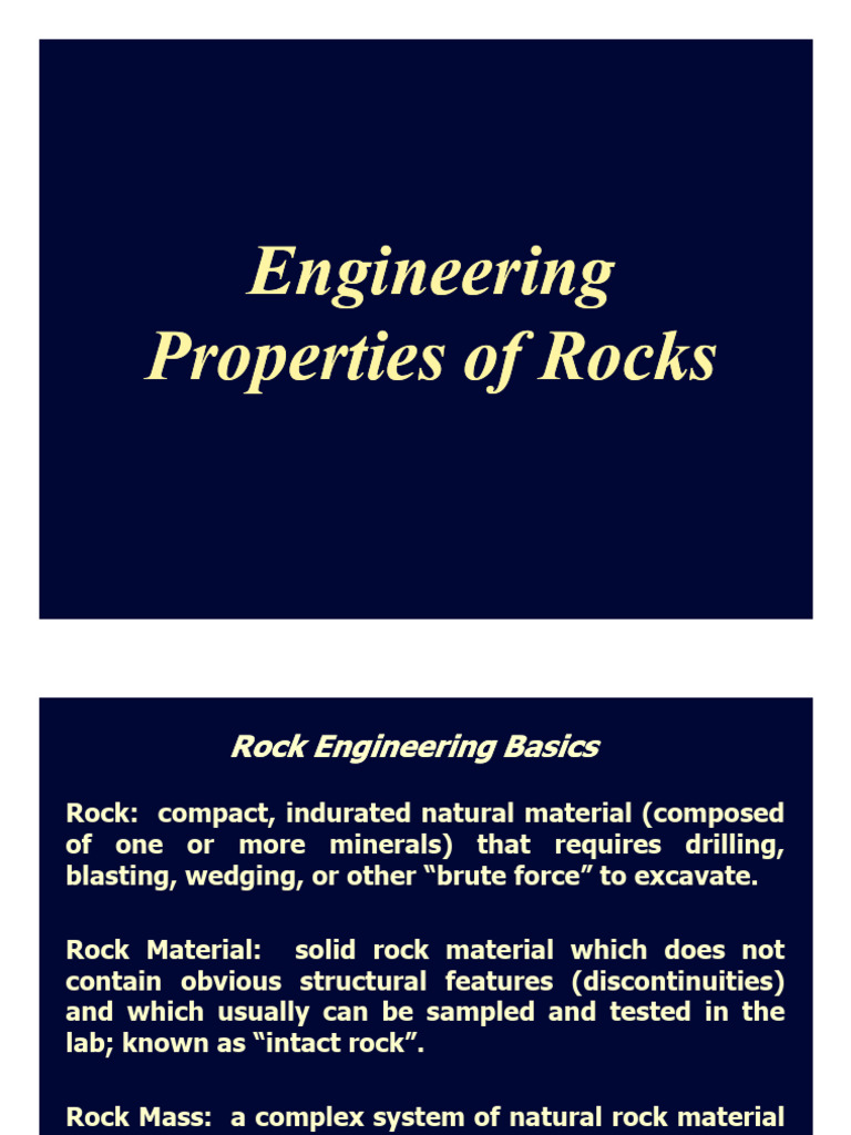 Engineering Properties of Rocks Explained | PDF | Deformation ...