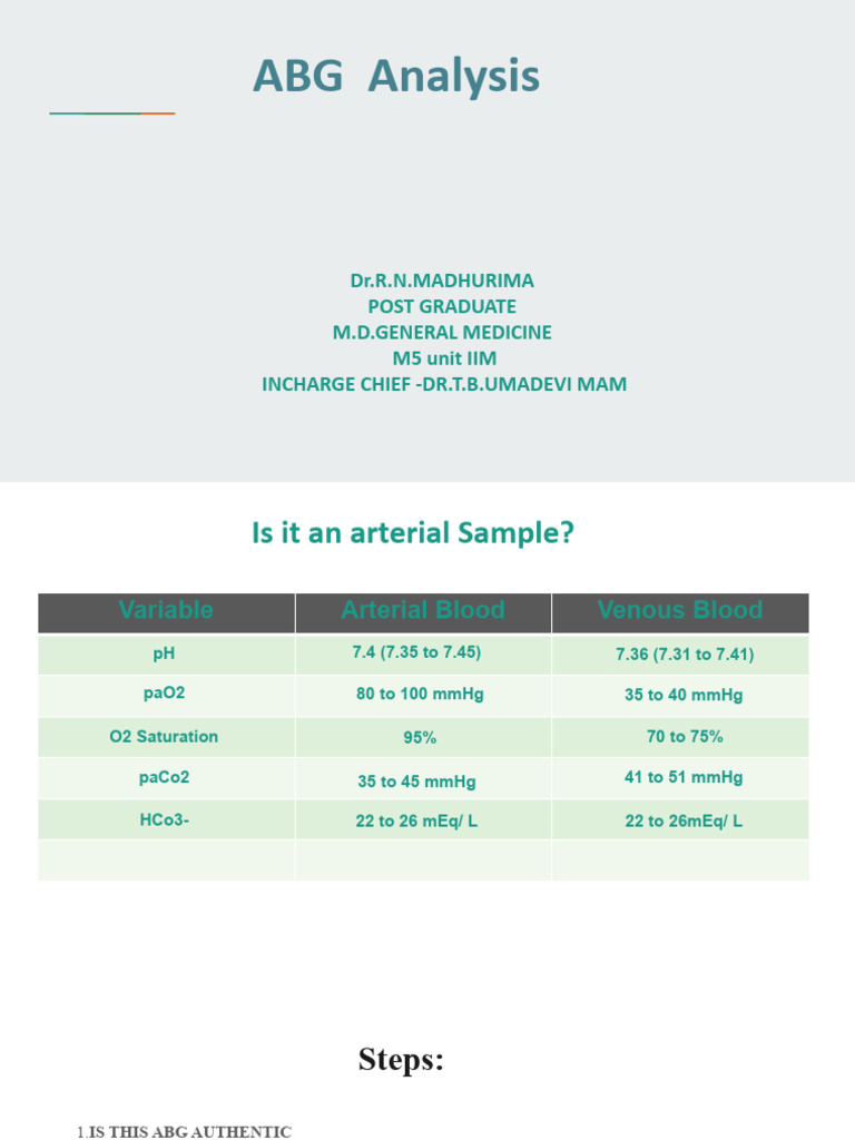 ABG Analysis | Download Free PDF | Clinical Medicine | Medical Specialties