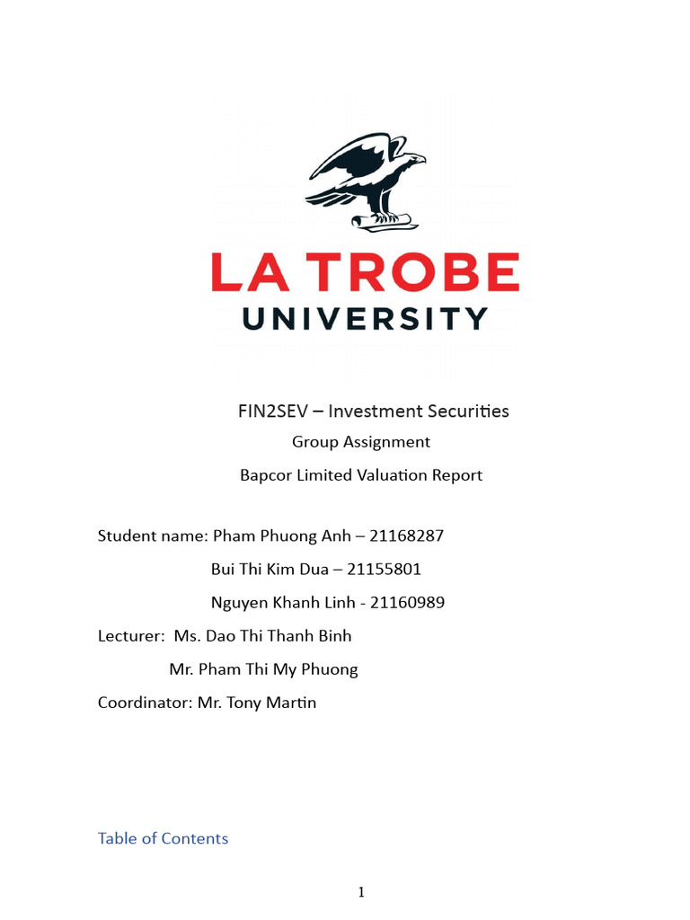 SEV Group Assessment 3 - Kì Trước | PDF | Valuation (Finance) | Cost Of ...