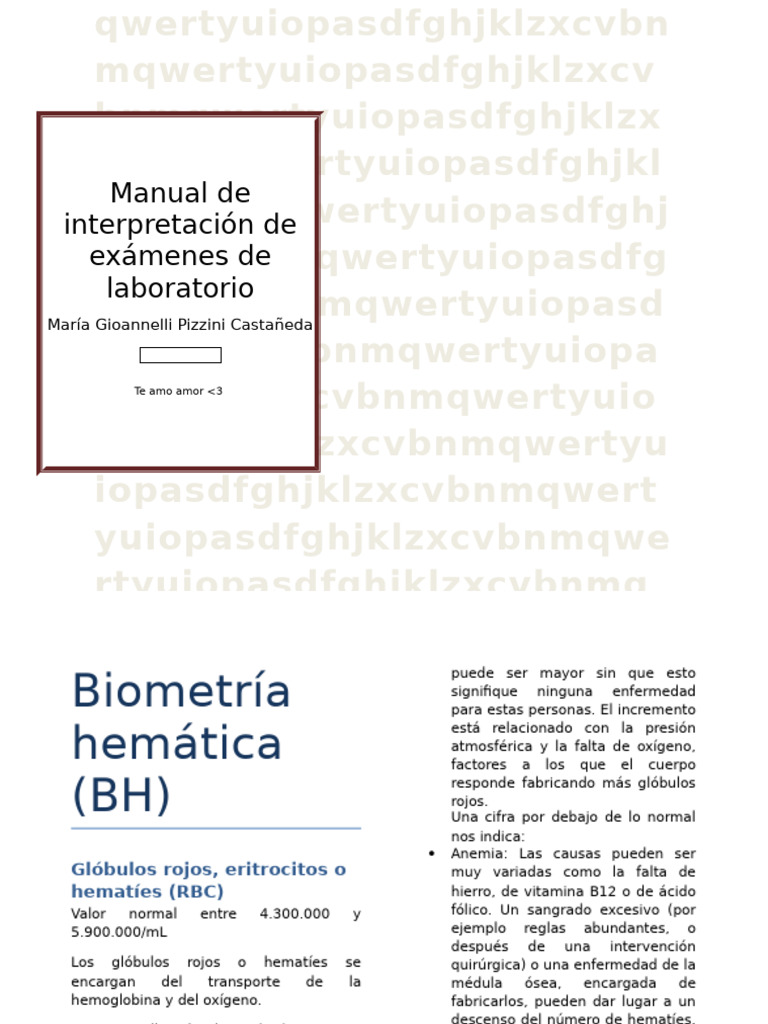 Manual de Interpretacion de Examenes de Laboratorio | PDF