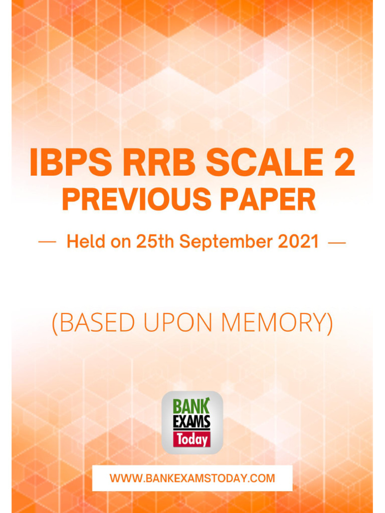 IBPS RRB GBO Previous Paper 2022 | PDF | Banks | Reserve Bank Of India