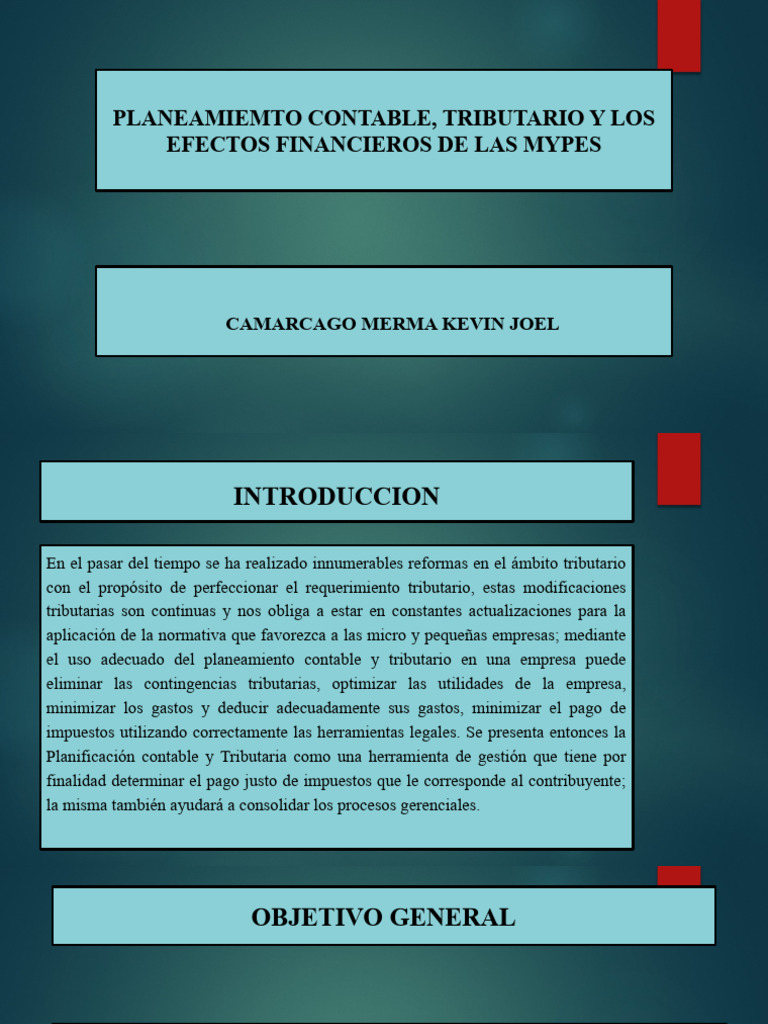 Planeamiento Contable y Tributario. | PDF | Contabilidad | Planificación