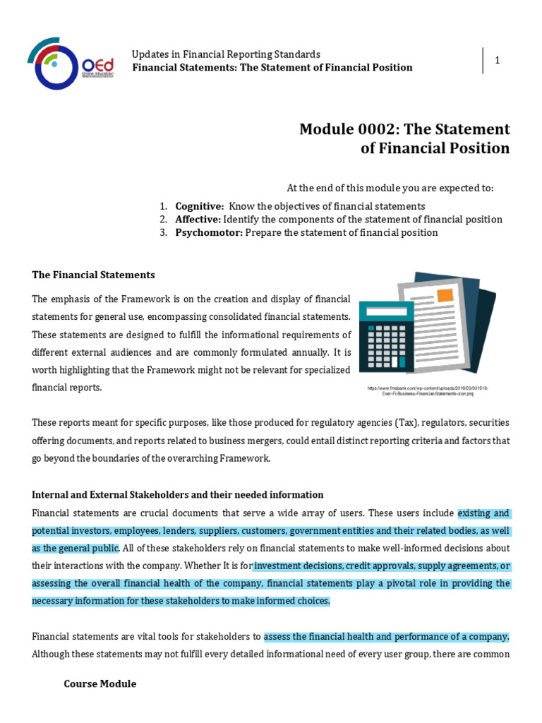 Financial Reporting Standards Overview | PDF | Equity (Finance ...