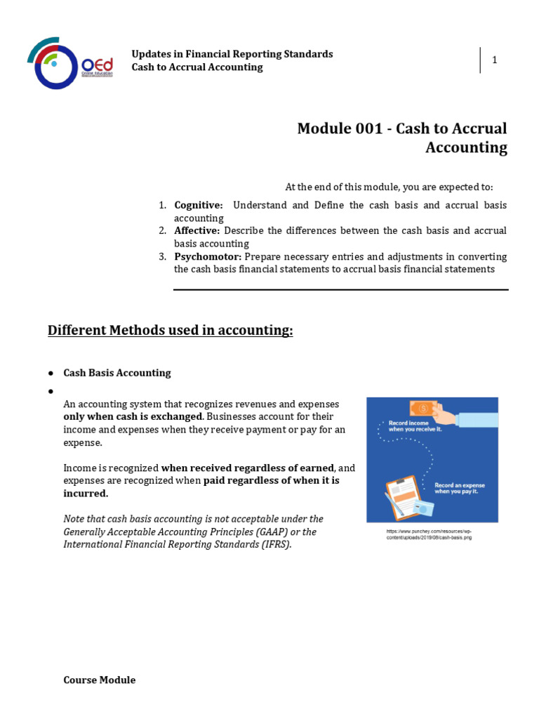 Cash to Accrual Accounting Guide | PDF | Deferral | Accrual
