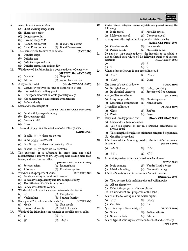 02-SOLID STATE | PDF | Crystal Structure | Solid