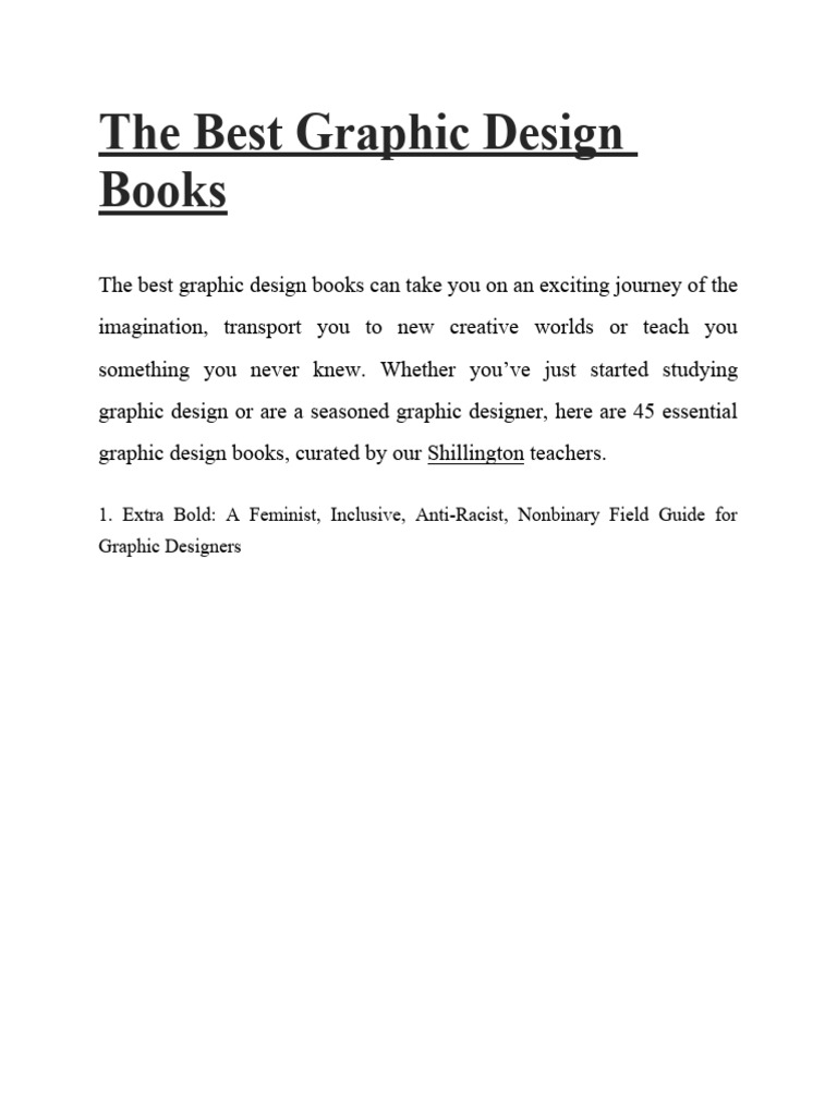 The Best Graphic Design Books | PDF | Graphic Design | Logos