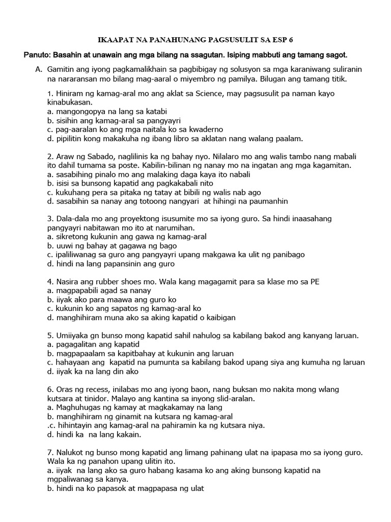 4th PT ESP 6 1 | PDF