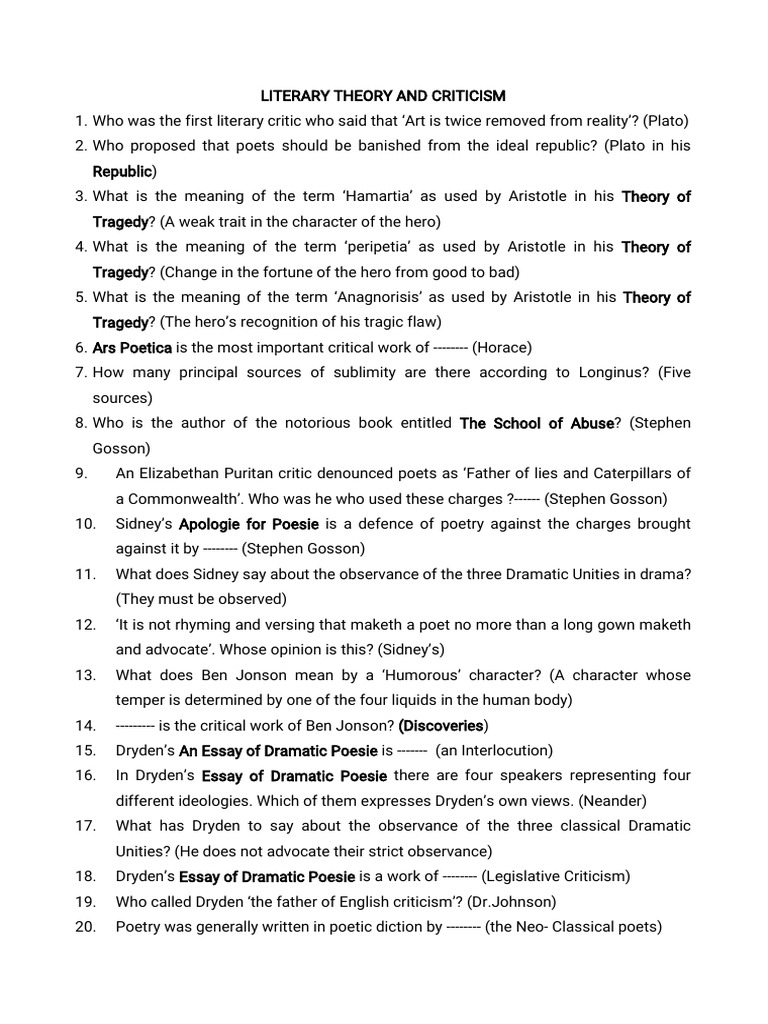10 Literary Theory and Criticism | PDF