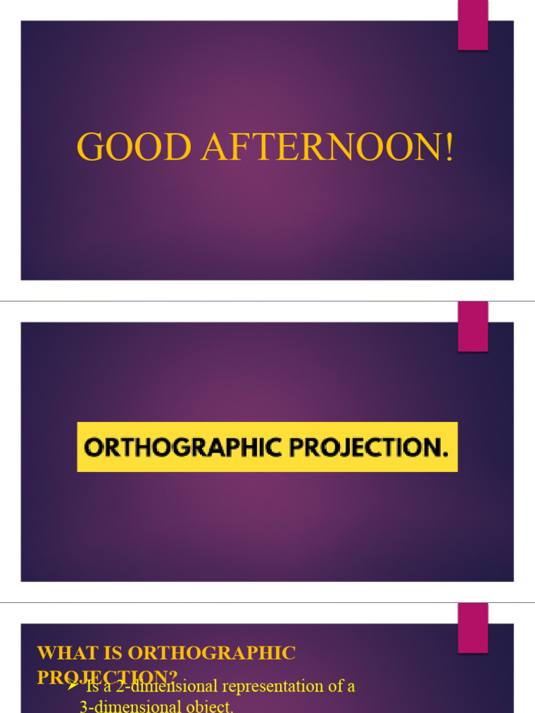 LESSON 6 Orthographic Projection | PDF