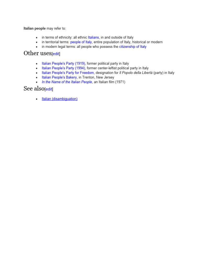 Italian People | PDF | Politics