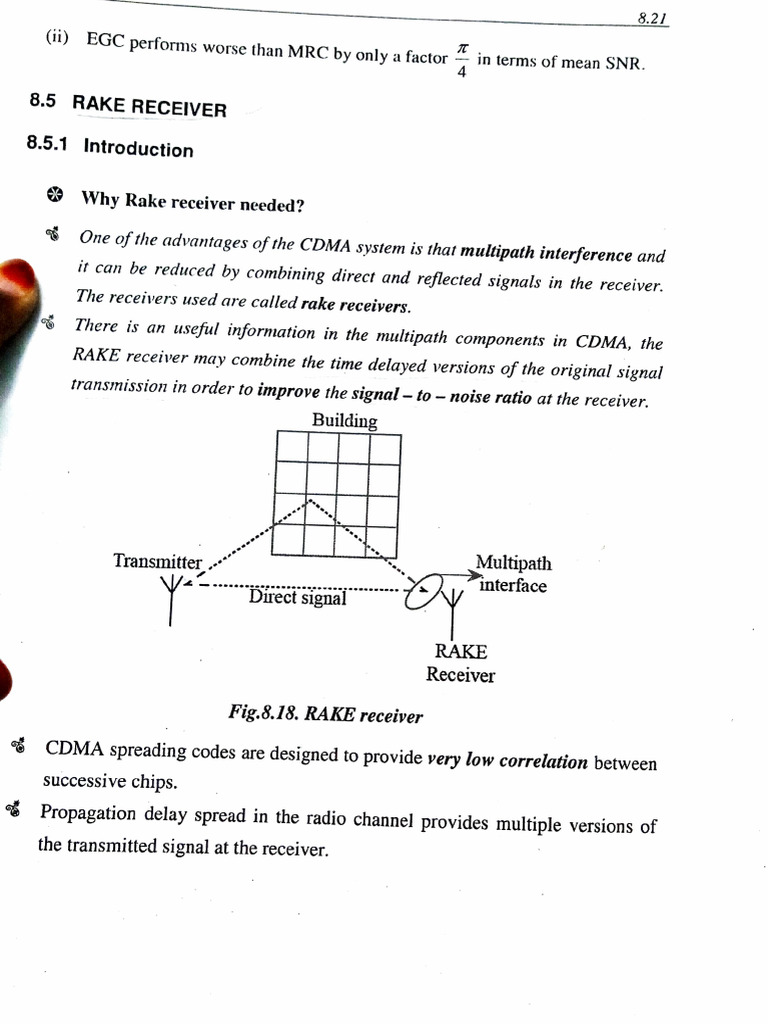 Rake Receiver Pdf Computer Engineering Telecommunications