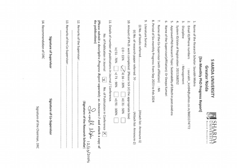 PHD Progress Report 2021368252 | PDF